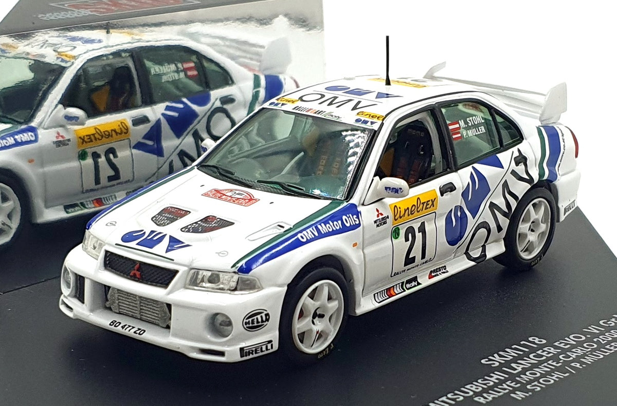 Skid 1/43 Scale SKM118 - Mitsubishi Lancer EVO. VI Gr.N #21 MC Rally ...