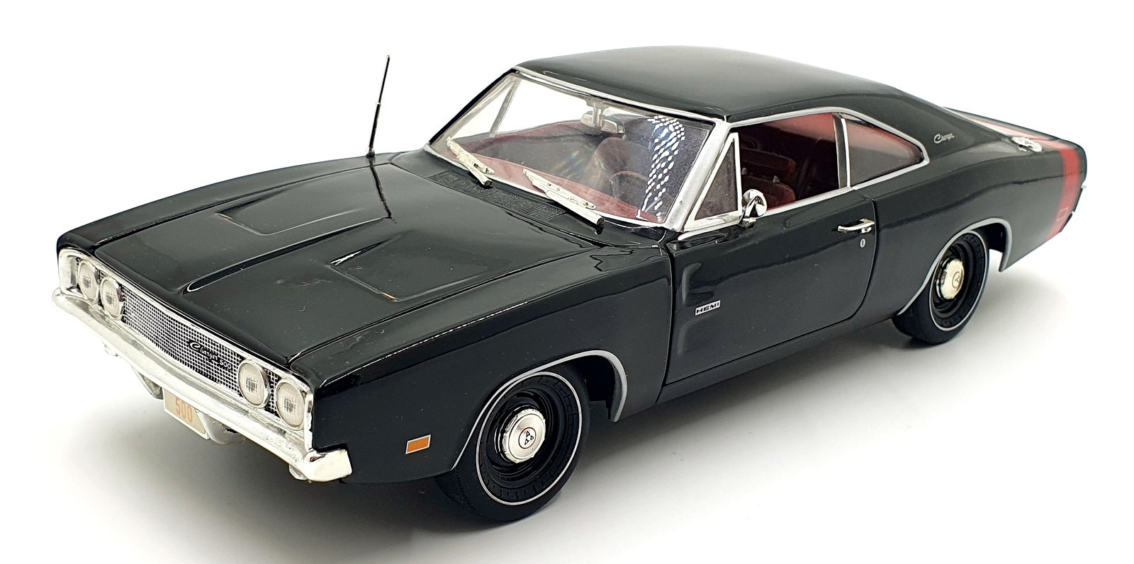 Ertl 1/18 Scale Diecast 14126E - 1969 Dodge Charger 500 - Black/Red — R ...