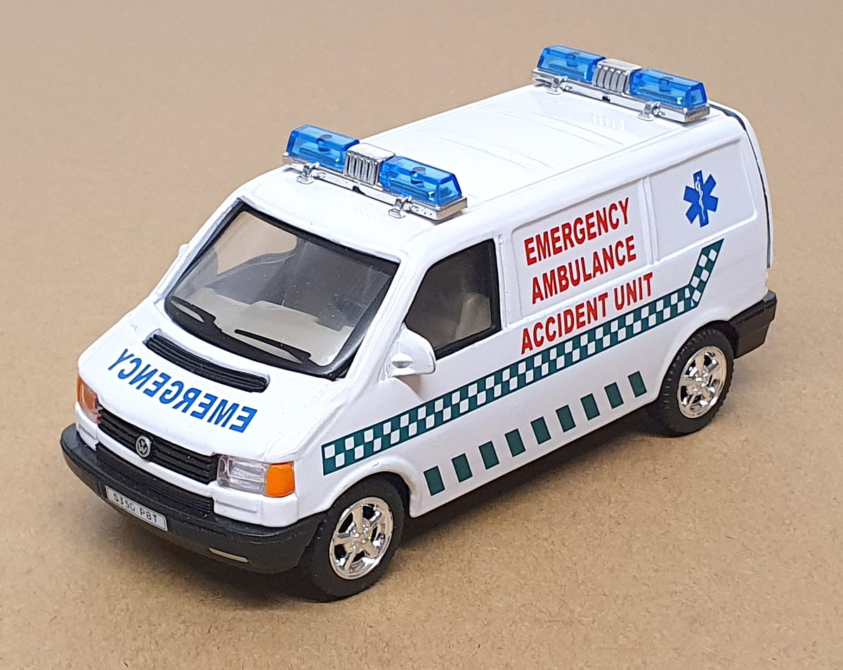 Cararama 1/43 Scale CARA29 - Volkswagen T4 Emergency Ambulance - White ...