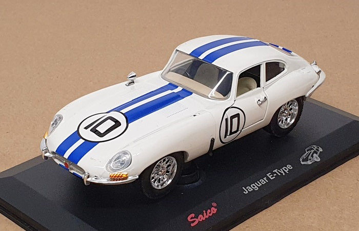 Saico 1/32 Scale TY3880 - Jaguar E-Type Race Car #10 - White/Blue ...