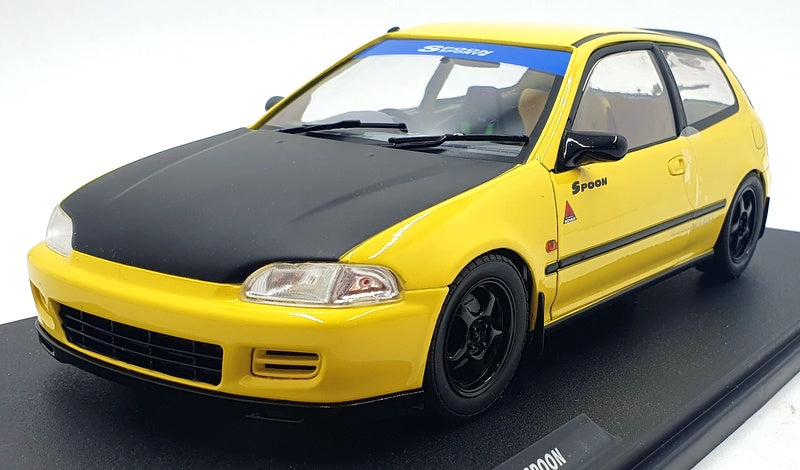 Solido 1/18 Scale S1810402 - Honda Civic (EG6) Spoon Version 1991 Yellow — R.M.Toys Ltd