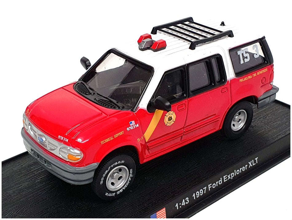 Del Prado 1/43 Scale DLP0150 - 1997 Ford Explorer Philadelphia FD - Red ...
