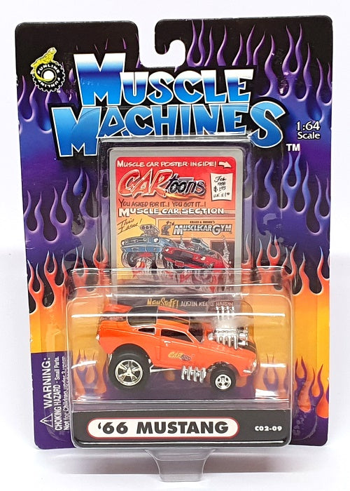 Muscle Machines 1/64 Scale 71171 C02-09 - 1966 Ford Mustang - Orange ...