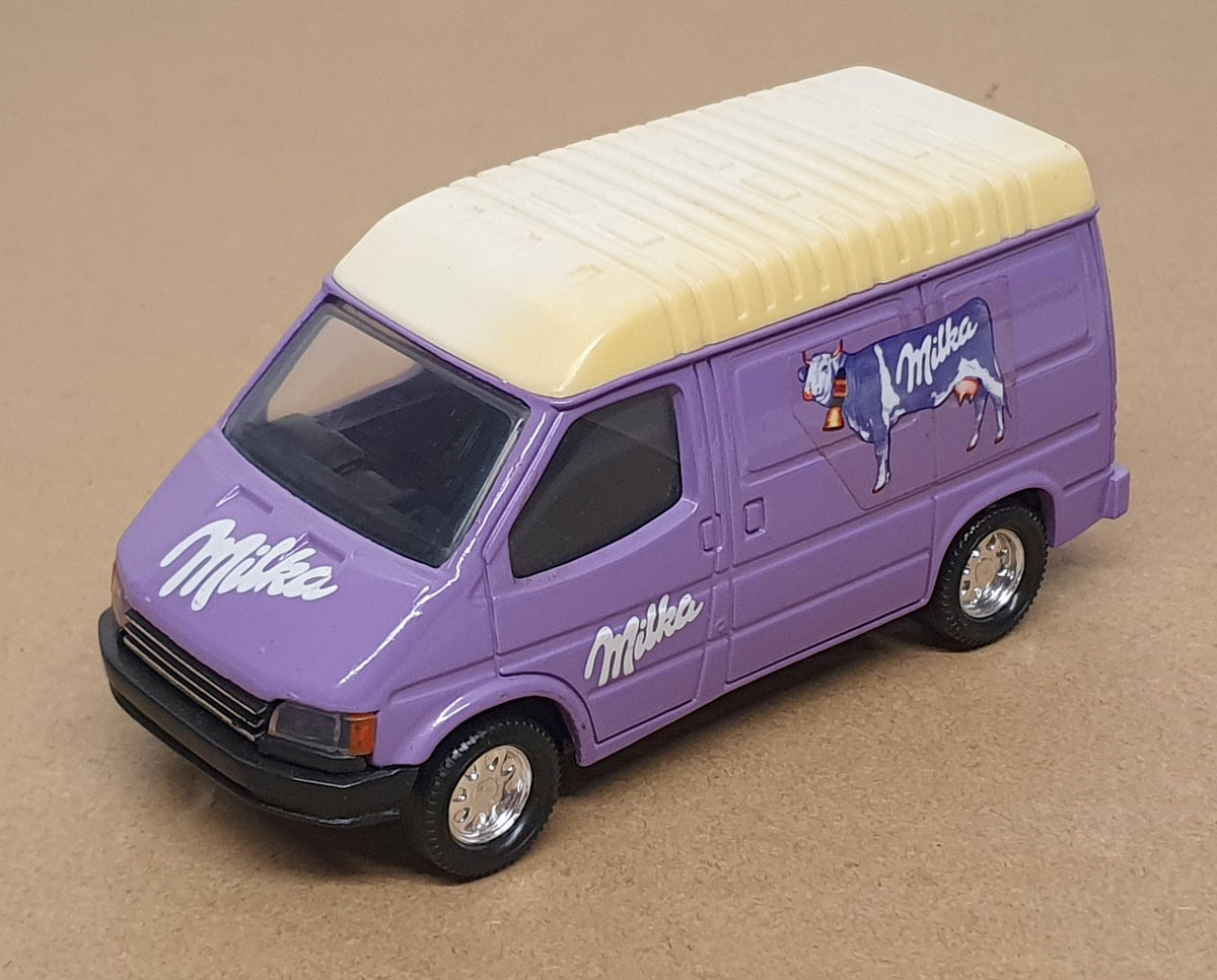 Matchbox 11.5cm Long Diecast K 167 - Ford Transit Van Milka - Lilac ...