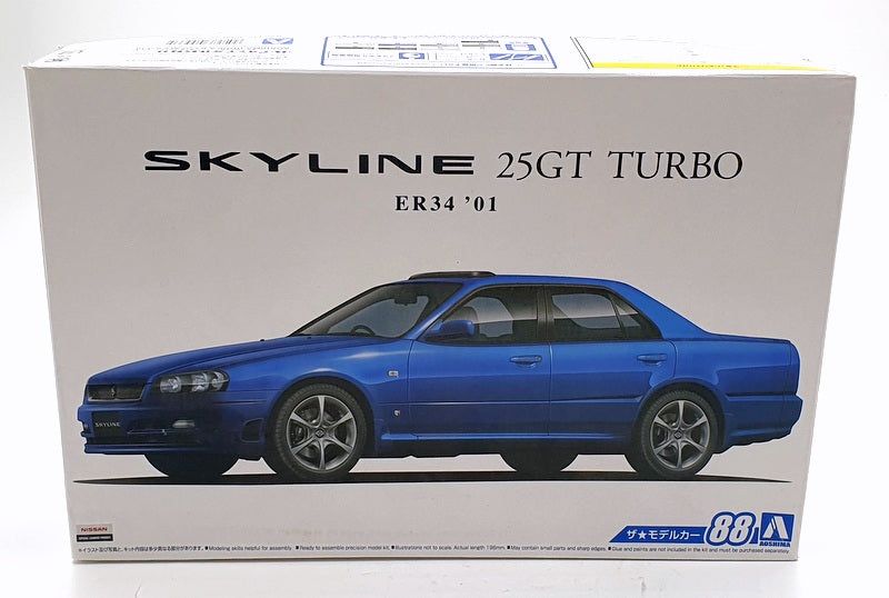 Aoshima 1/24 Scale Kit 55335 - Nissan Skyline ER34 25GT Turbo 2001 — R.M.Toys Ltd