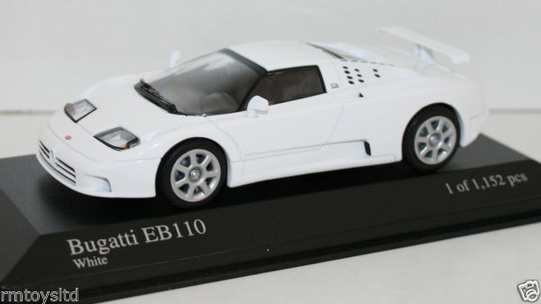 MINICHAMPS 1/43 SCALE 430 102114 - BUGATTI EB100 - 1994 - WHITE — R.M ...