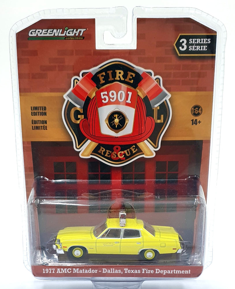 Greenlight 1/64 Scale 67030-B - 1977 AMC Matador Texas Fire Department ...