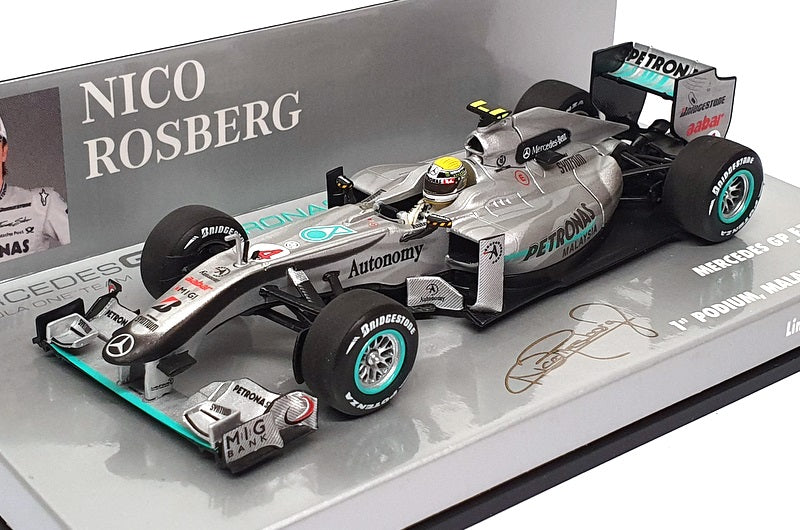 Minichamps 1/43 Scale 410 100104 - F1 Mercedes Rosberg 1st Podium 2010 ...