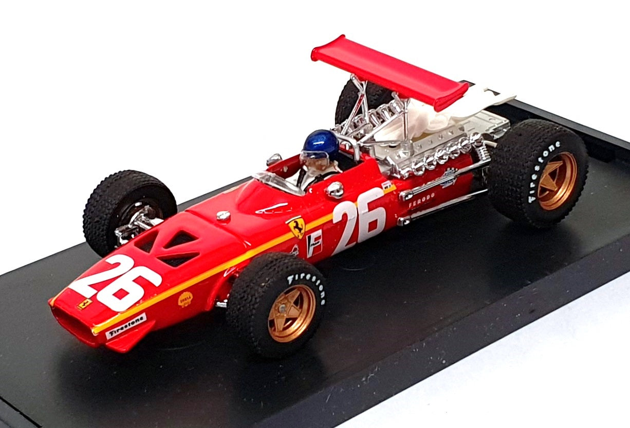 Brumm 1/43 Scale R171-CH - F1 Ferrari 312 #26 France GP 1968 J. Ickx ...