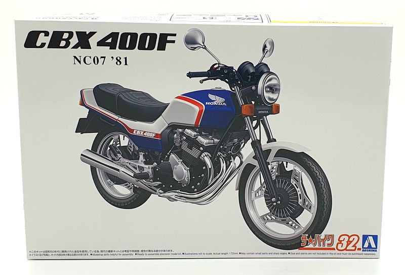 Aoshima 1/12 Scale Unbuilt Kit 63422 - 1981 Honda NC07 CBX 400F Bike — R.M.Toys Ltd