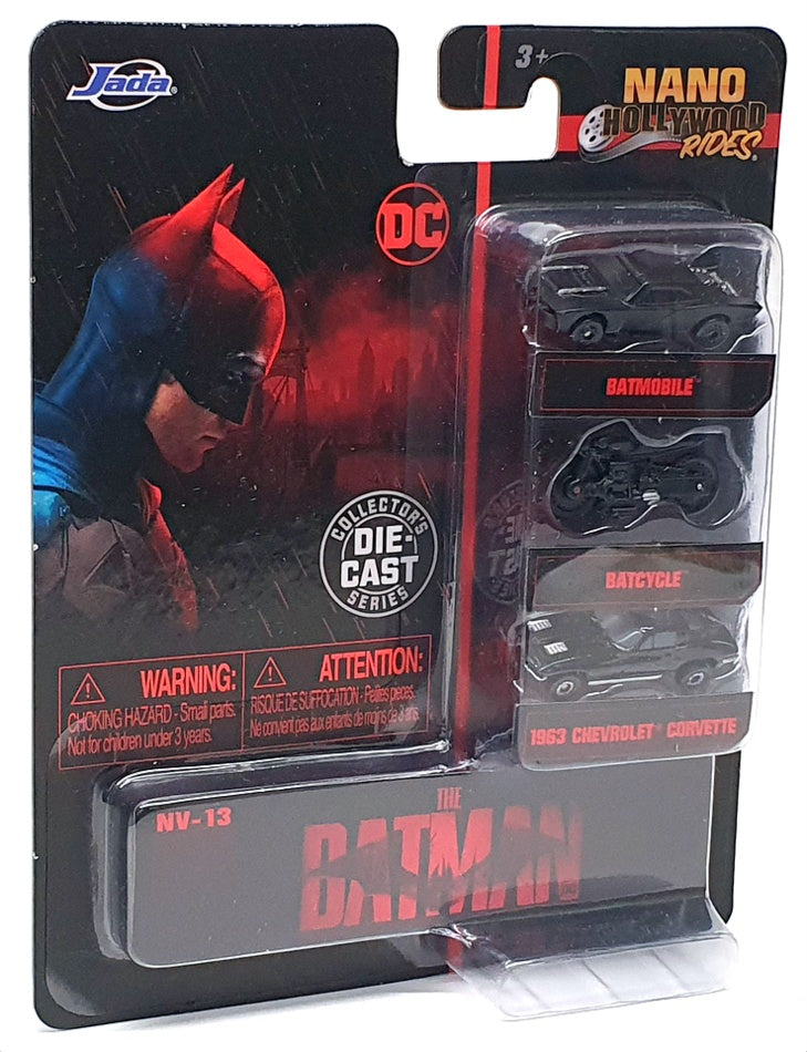 Jada 1/65 Scale 32043 - The Batman Batmobile Batcycle & 1963 Chevrolet ...