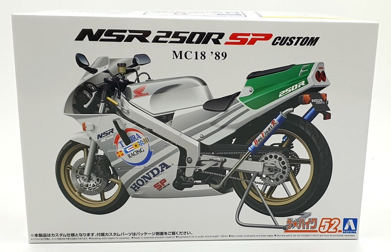 Aoshima 1/12 Scale Unbuilt Kit 65136 - 1989 Honda MC18 NSR250R SP Bike — R.M.Toys Ltd