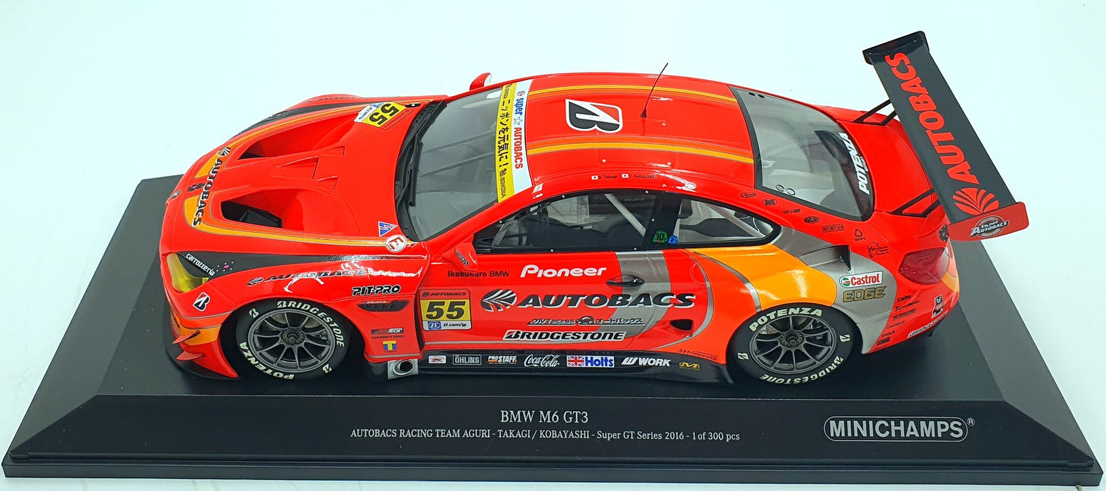 Minichamps 1/18 scale 155 162655 - BMW M6 GT3 Autobacs Racing Super Gt ...