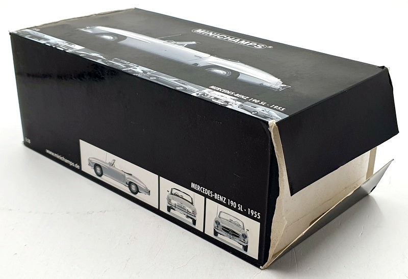 Minichamps 1/18 Scale Diecast 100 037031 - Mercedes Benz 190 SL 1955 Silver — R.M.Toys Ltd