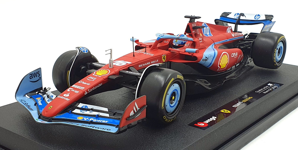 Burago 1/18 Scale 1785010 - Ferrari SF-24 F1 Miami GP 2024 Leclerc #16 ...