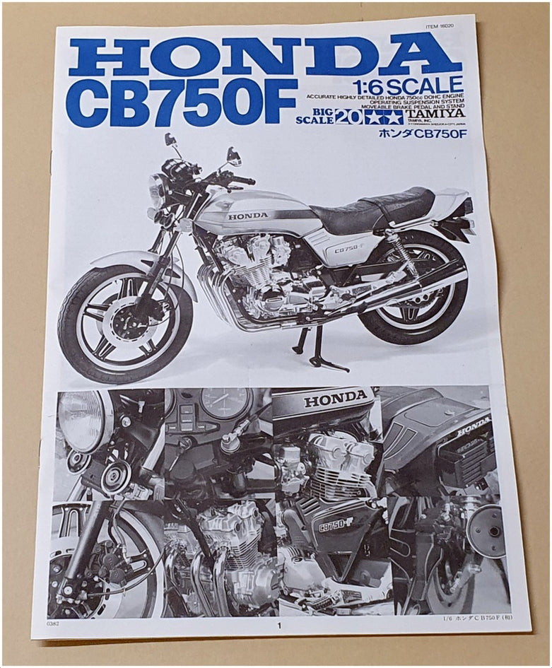 Tamiya 1/6 Scale Model Kit 16020 - Honda CB750F Motorbike — R.M.Toys Ltd
