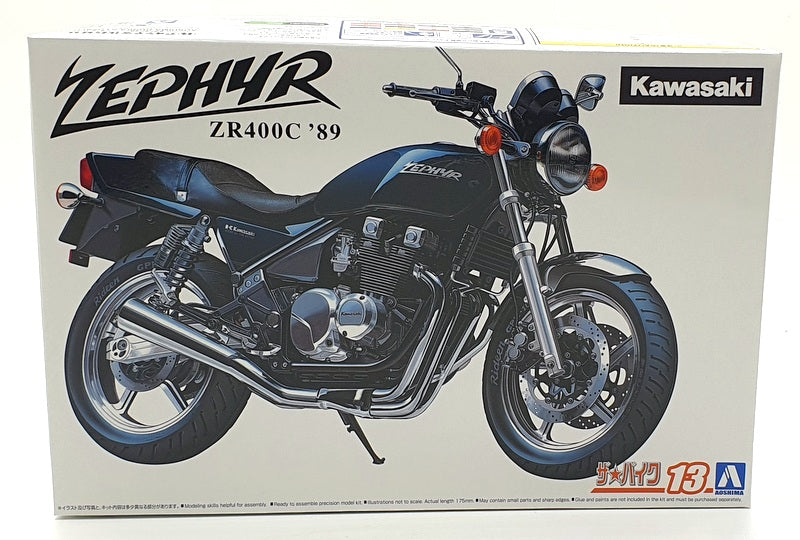 Aoshima 1/12 Scale Unbuilt Kit 63958 - 1989 Kawasaki ZR400C Zephyr Bike — R.M.Toys Ltd