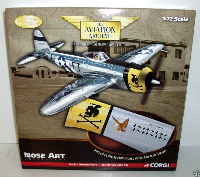 CORGI 1/72 US33811 P47-D THUNDERBOLT MAJOR GLENN EAGLESTON 353RD FS ...