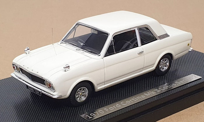British Heritage Models 1/43 Scale EXC 1a - 1970 Ford Cortina Mk2 Lotus S2 White — R.M.Toys Ltd