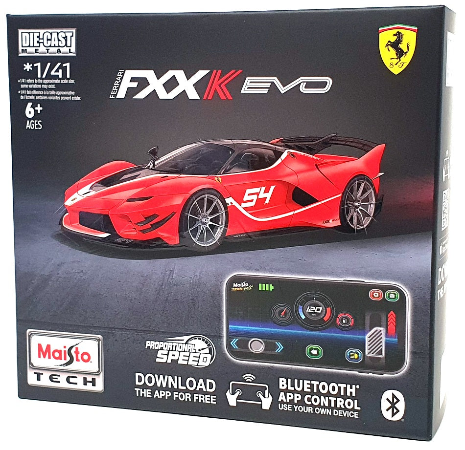 Maisto 1/41 Scale 82650F - Ferrari FXXK Evo Bluetooth App Control Car ...