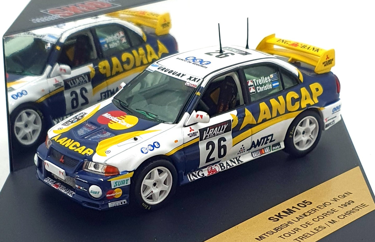 Skid 1/43 Scale SKM105 - Mitsubishi Lancer EVO. VI Gr.N #26 Tour De ...