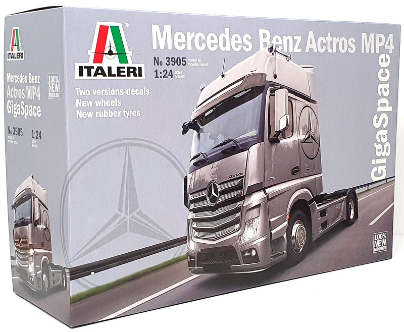 Italeri 1/24 Scale Kit 3905 - Mercedes Benz Actros MP4 Truck 2 Version ...