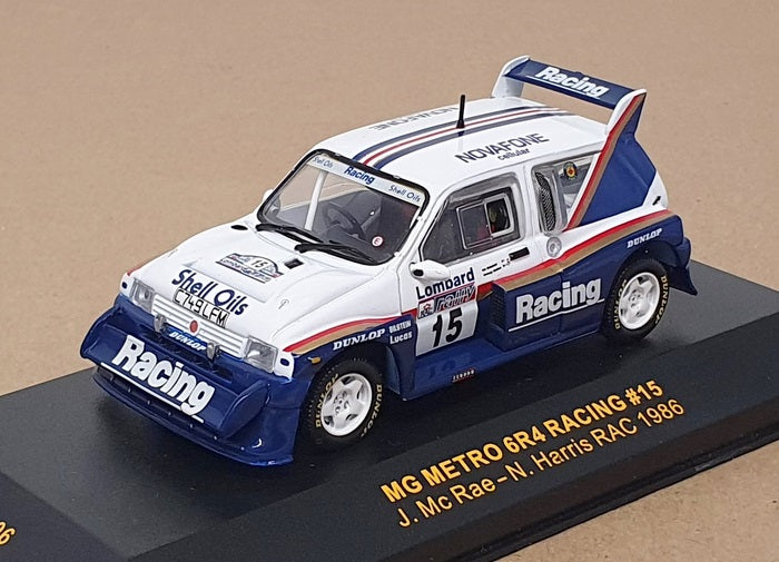 Ixo 1/43 Scale RAC006 - MG Metro 6R4 Racing #15 RAC 1986 McRae/Harris ...