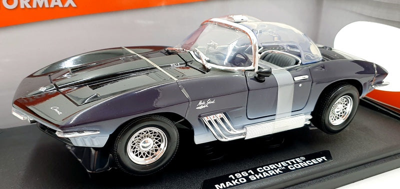 Motor Max 1/18 Scale 73102 - 1961 Chevrolet Stingray Mako Shark - Blue ...