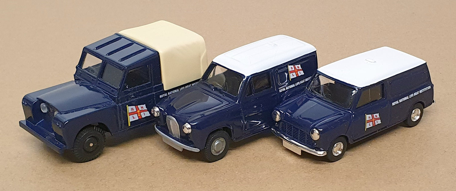Lledo Diecast 61125A - Set Of 3 RNLI Austin Land Rover Mini — R.M.Toys Ltd