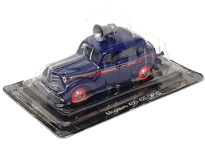Altaya 1/43 Scale 8425J - Russian Moskvich 400-420 Police Car - Blue ...