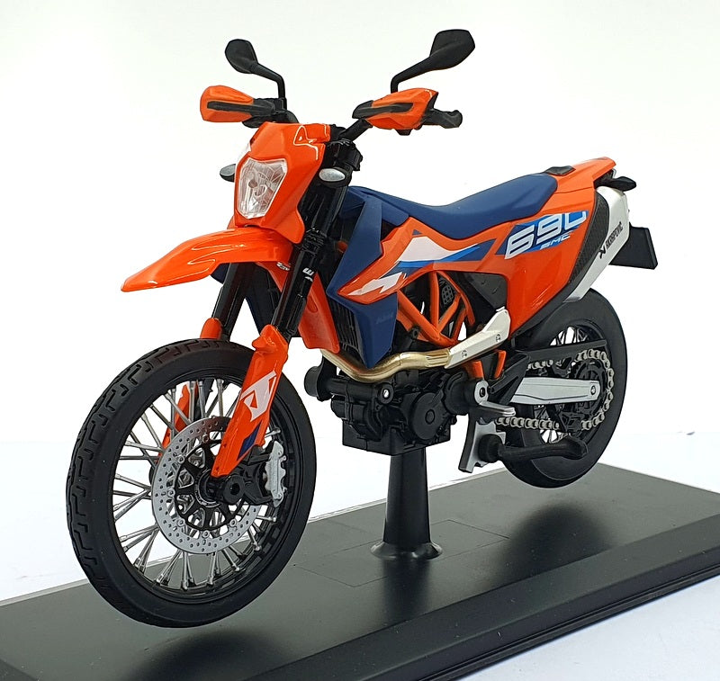 Maisto 1/12 Scale Diecast 32727 - KTM 690 SMC R Motorbike Orange/Blue ...
