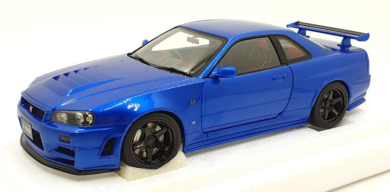 Autoart 1/18 Scale 77462 - Nissan Skyline Nismo R34 GT-R Z-Tune - Bayside Blue — R.M.Toys Ltd