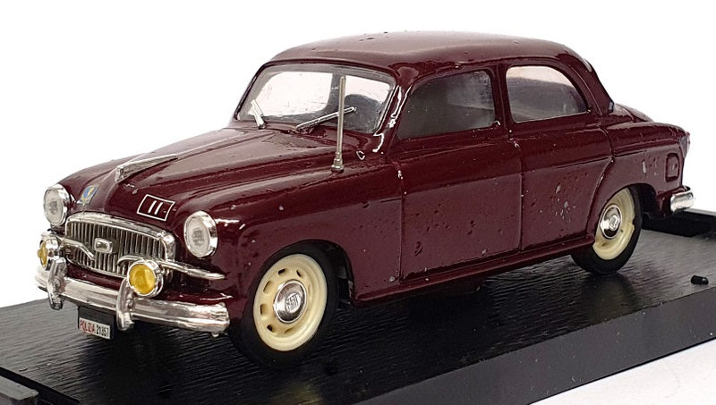 Brumm 1/43 Scale R307 - 1956 Fiat 1400B Polizia Stradale - Maroon — R.M ...