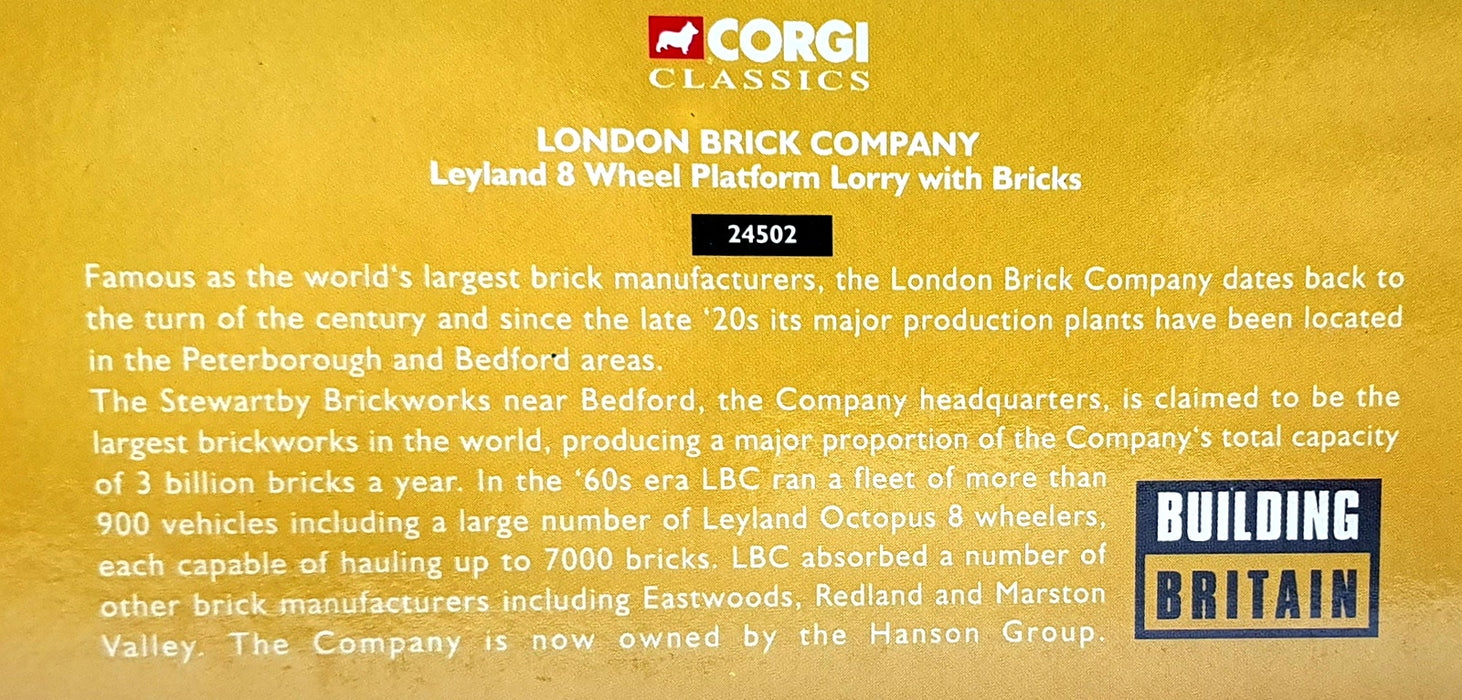 Corgi 1/50 Scale - 24502 London Brick company Leyland 8 wheel platform ...