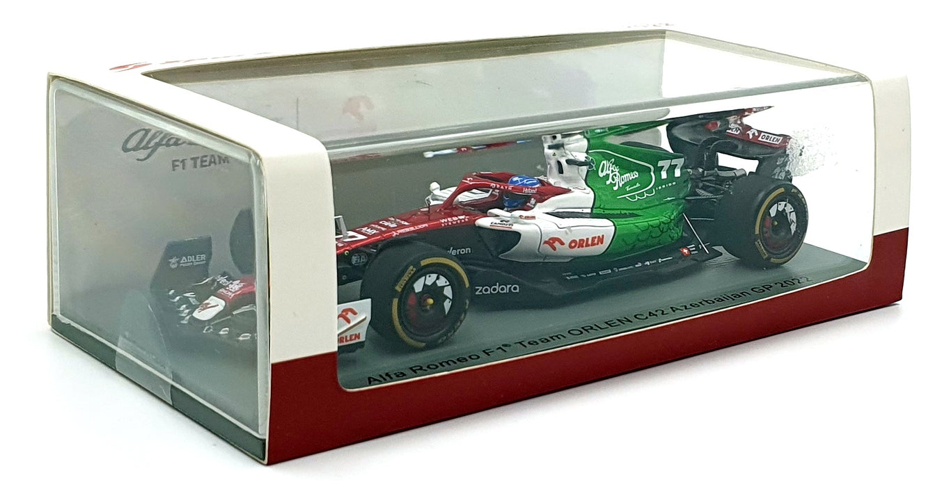 Spark 1/43 Scale S8539 - Alfa Romeo F1 Orlean C42 #77 Azerbaijan GP ...