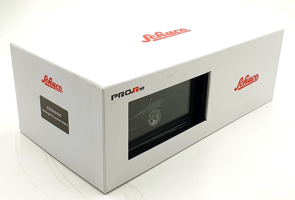 Schuco 1/18 Scale Resin 450066500 - Lamborghini Countach 5000 S - Black — R.M.Toys Ltd