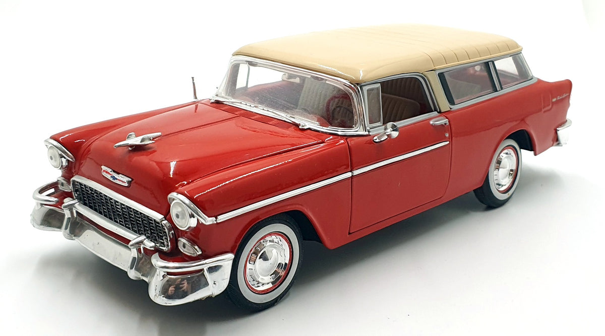 Masito 1/18 Scale Diecast 14126V - 1955 Chevrolet Nomad - Red/Cream — R ...