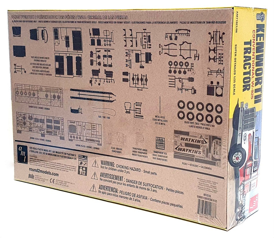 AMT 1/25 Scale Unbuilt Kit AMT1021/06 Kenworth Conventional W-925 ...