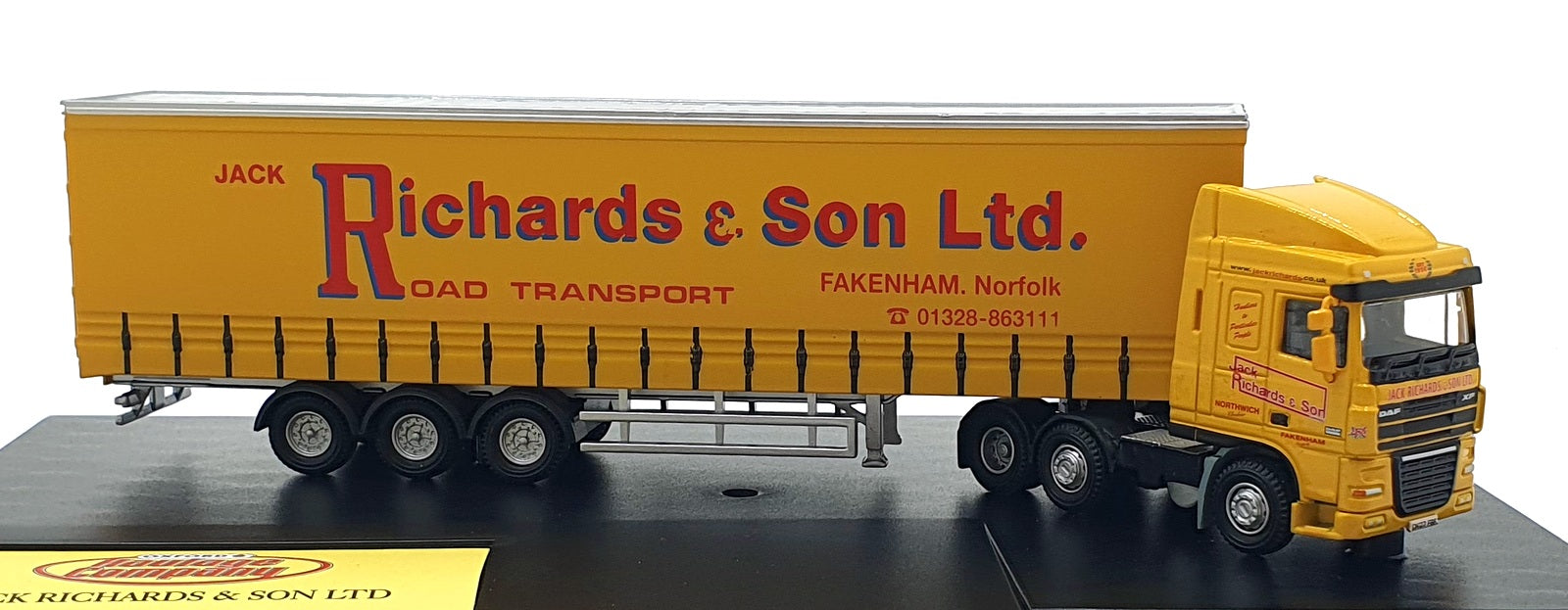 Oxford Diecast 1/76 Scale DAF04CS - DAF Truck & Trailer Jack Richards ...