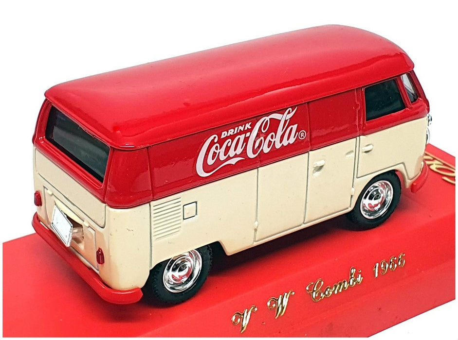 Solido 1/43 Scale 9631 - 1966 Volkswagen T1 Kombi "Coca-Cola" - Red/Cream — R.M.Toys Ltd
