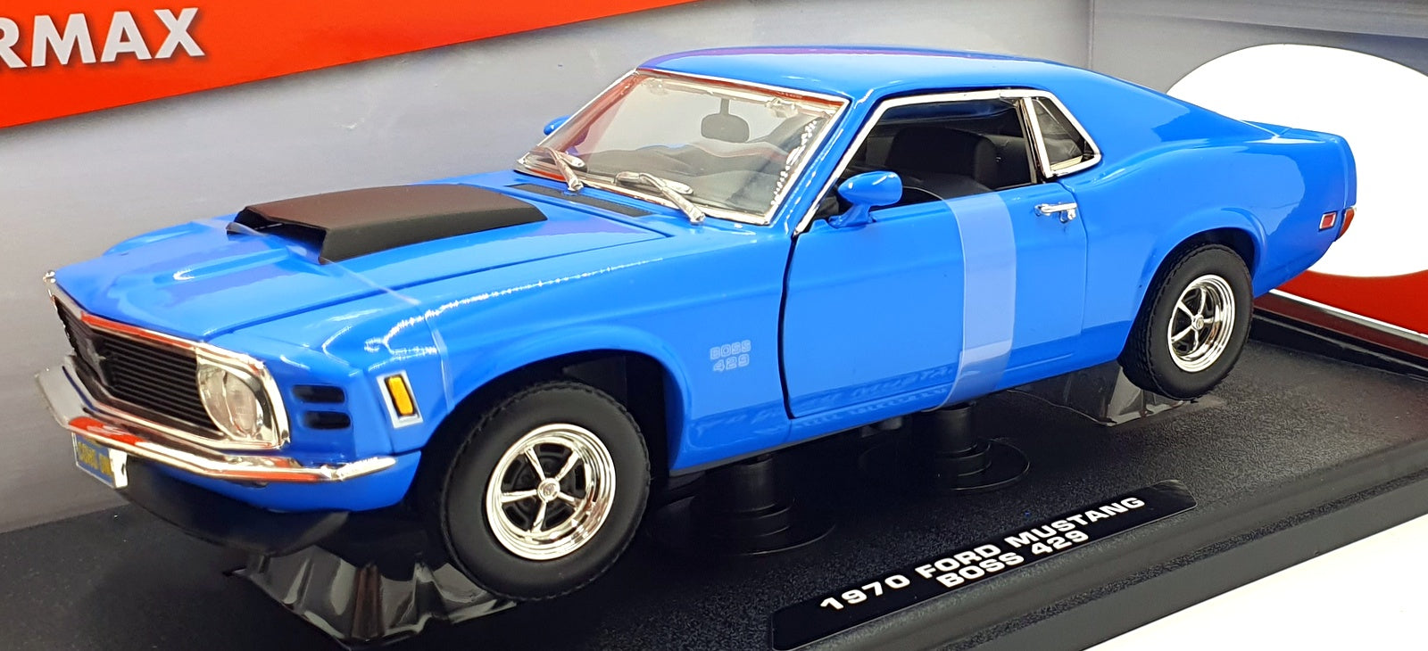 Motor Max 1/18 Scale 73154 - 1970 Ford Mustang Boss 429 Car - Blue — R ...