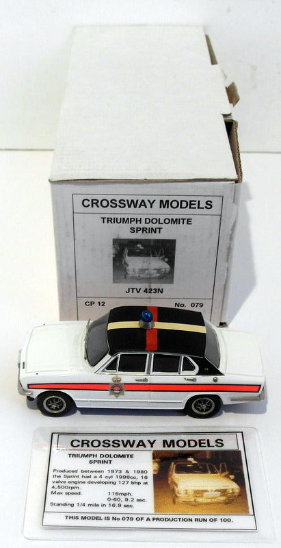 Crossway Models 1/43 Scale CP12 - Triumph Dolomite Sprint Police Car ...