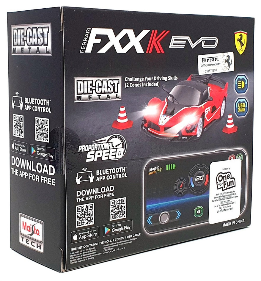 Maisto 1/41 Scale 82650F - Ferrari FXXK Evo Bluetooth App Control Car ...