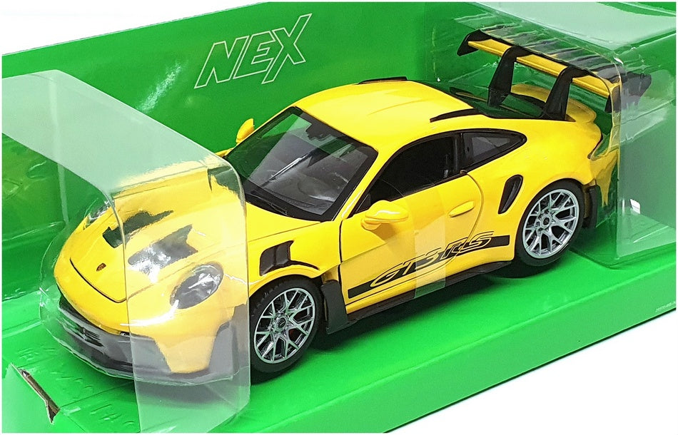 Welly NEX 1/24 Scale Diecast 24122W - Porsche 911 GT3 RS (992) - Yellow ...