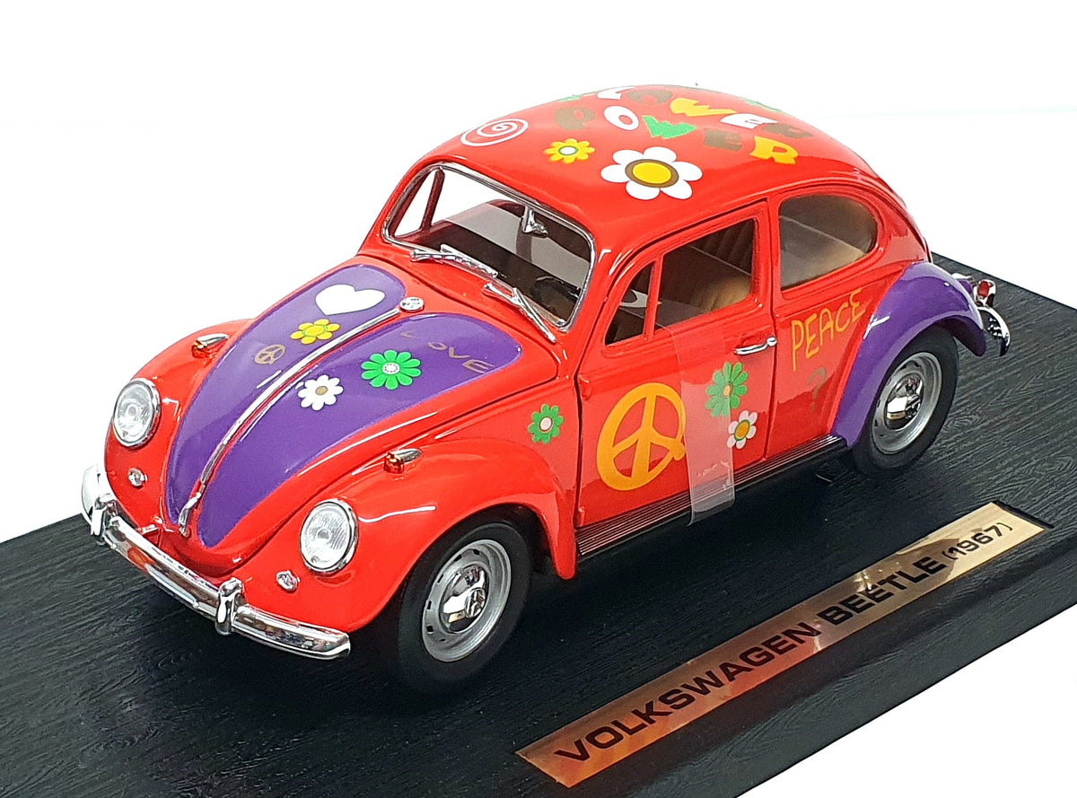 Road Signature 1/18 Scale 92079 - 1967 Volkswagen Beetle - Flower Power ...