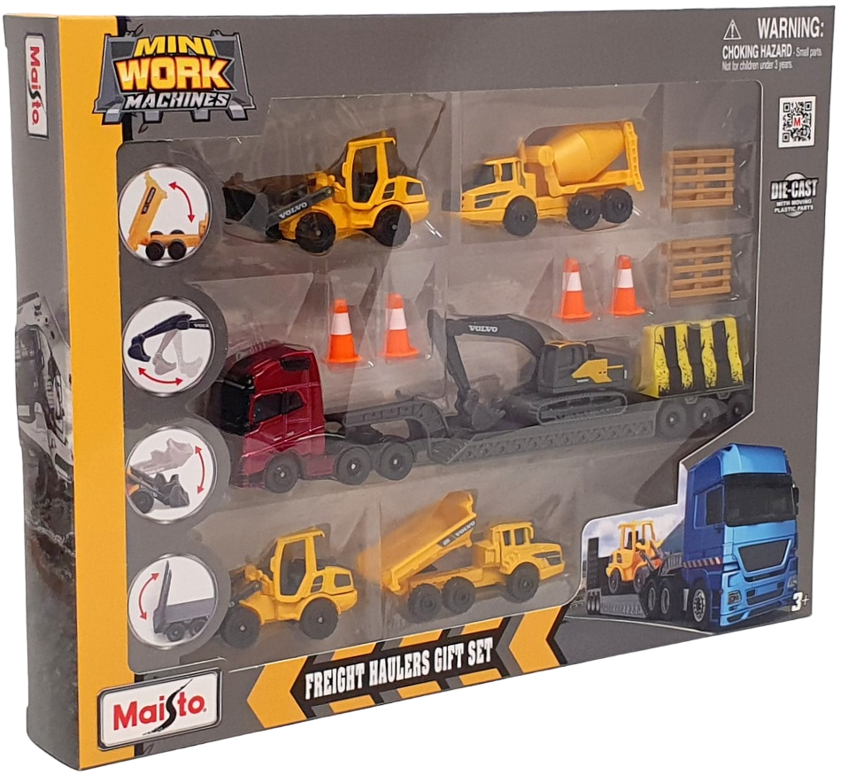 Maisto Mini Work Machines 12630V - Freight Haulers Volvo Construction ...