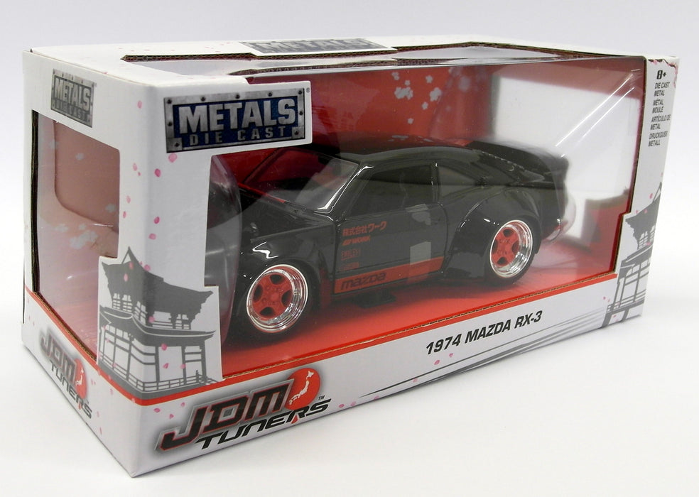 Jada 30717 - 1/24 Scale Model Car 1974 Mazda RX-3 Black JDM Tuner — R.M ...