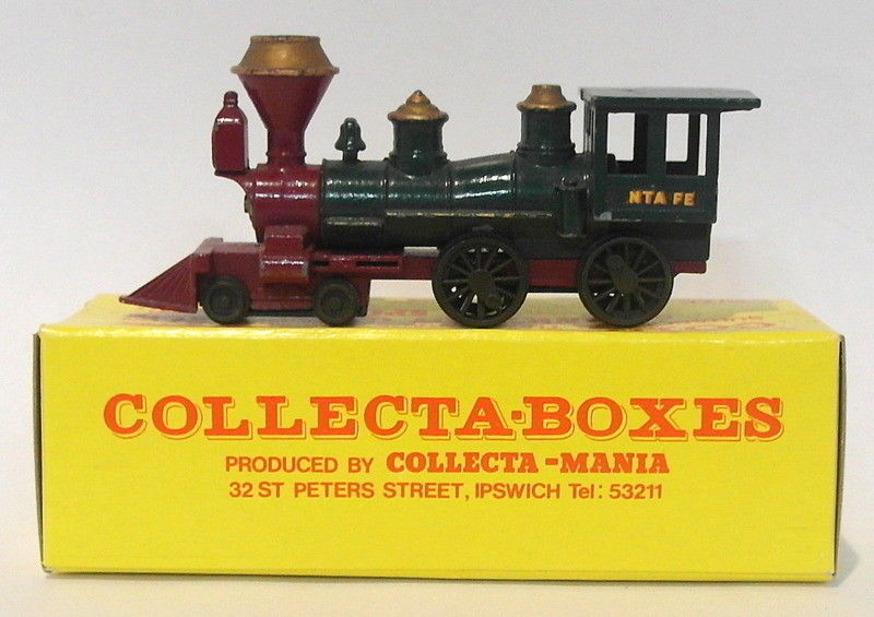 Matchbox Y13 - 1862 USA Loco - Green Maroon In Collecta Box — R.M.Toys Ltd