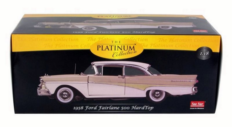 Sun Star 1/18 Scale Model Car 5273 - 1958 Ford Fairlane 500 Hard Top ...