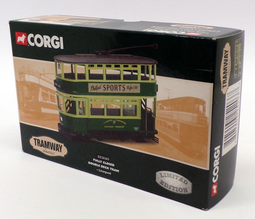 Corgi 1/76 Scale Diecast CC25203 - Fully Closed Double Deck Tram ...